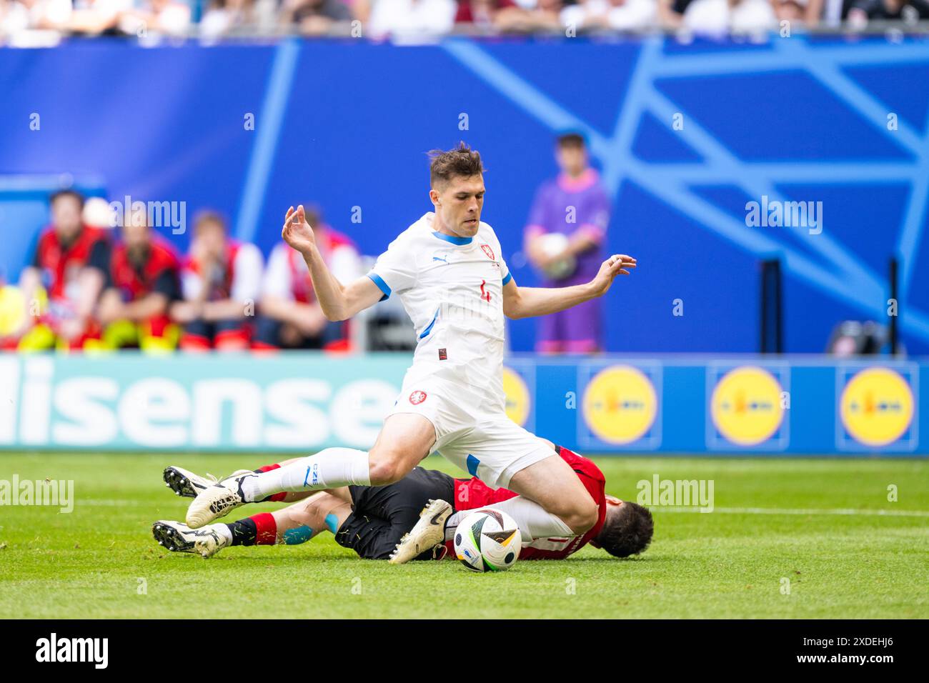 Hamburg, Germany. 22nd June, 2024. Robin Hranac (4) of Czechia and ...