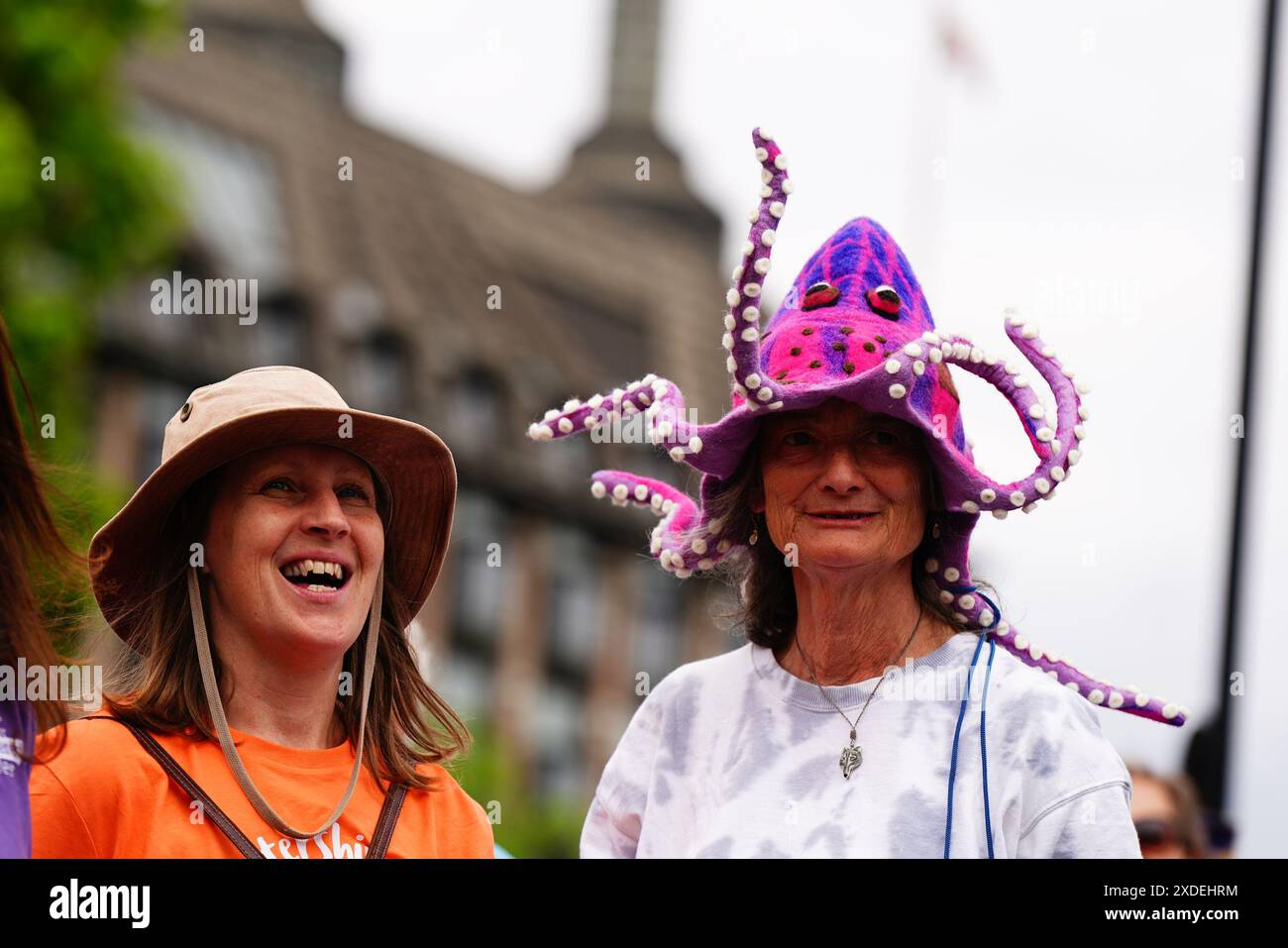 People during a Restore Nature Now rally at Parliament Square in ...