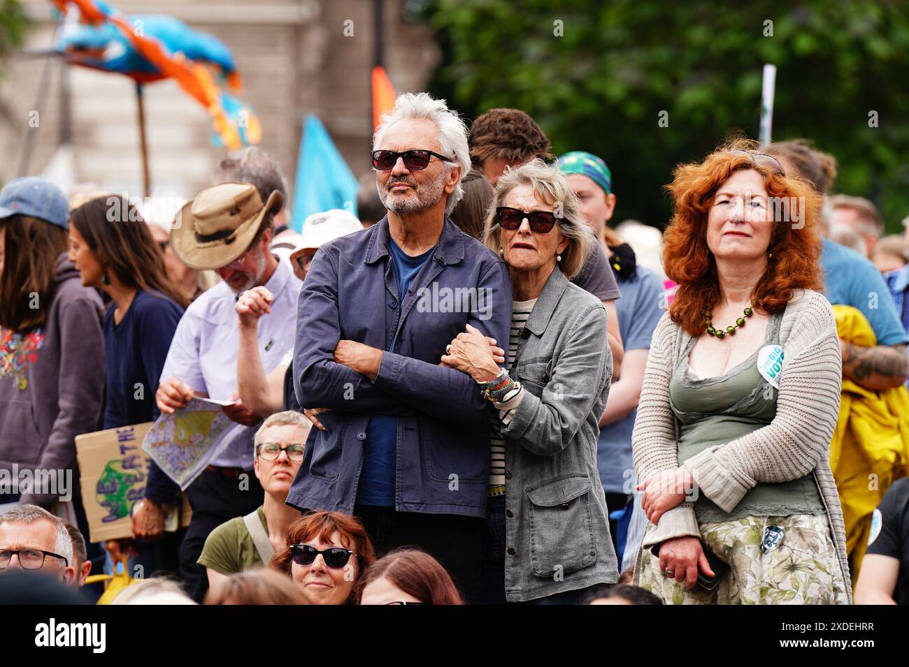 People during a Restore Nature Now rally at Parliament Square in ...