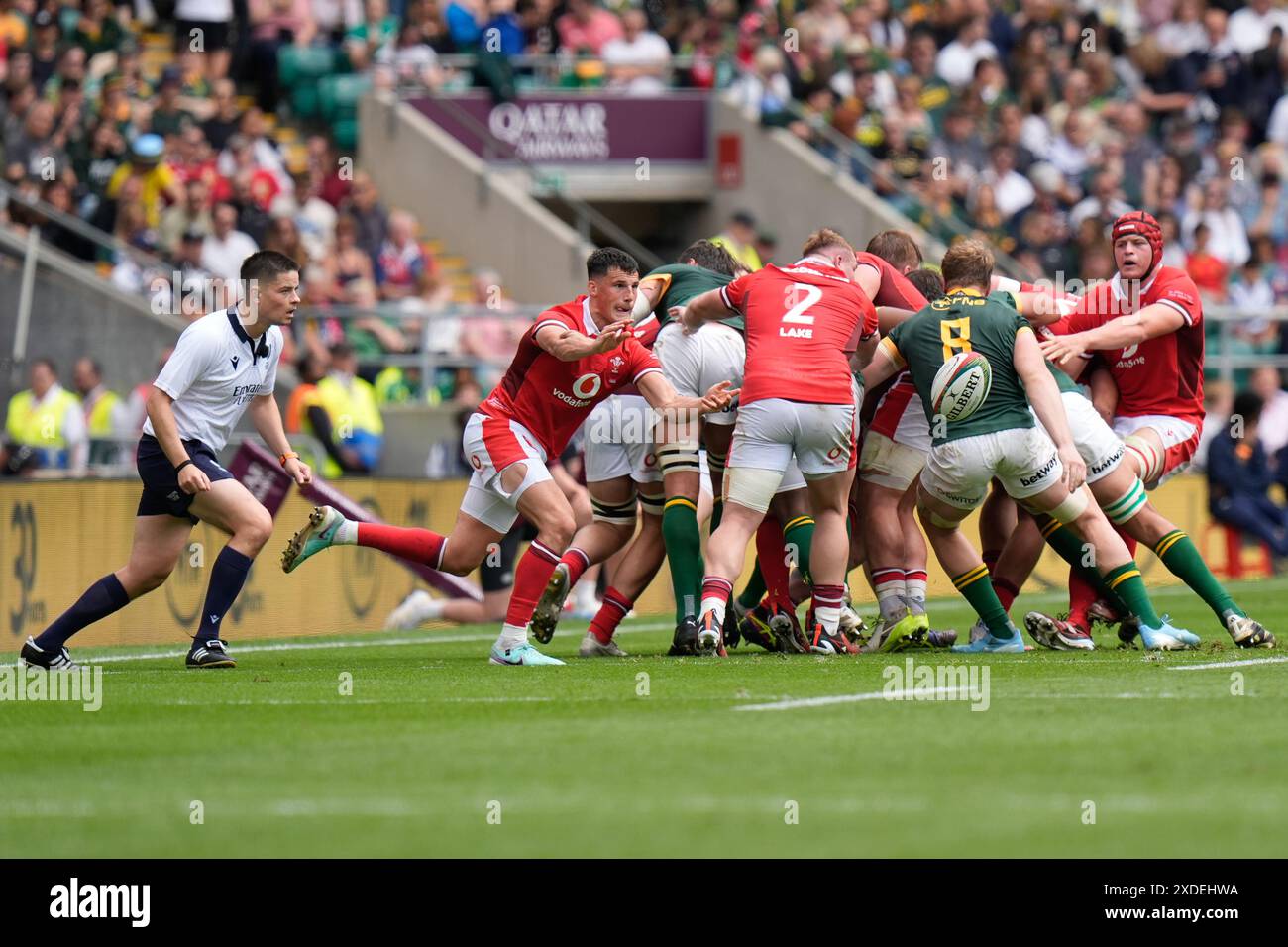 22nd June 2024; Twickenham Stadium, London, England; Qatar Airways Cup ...