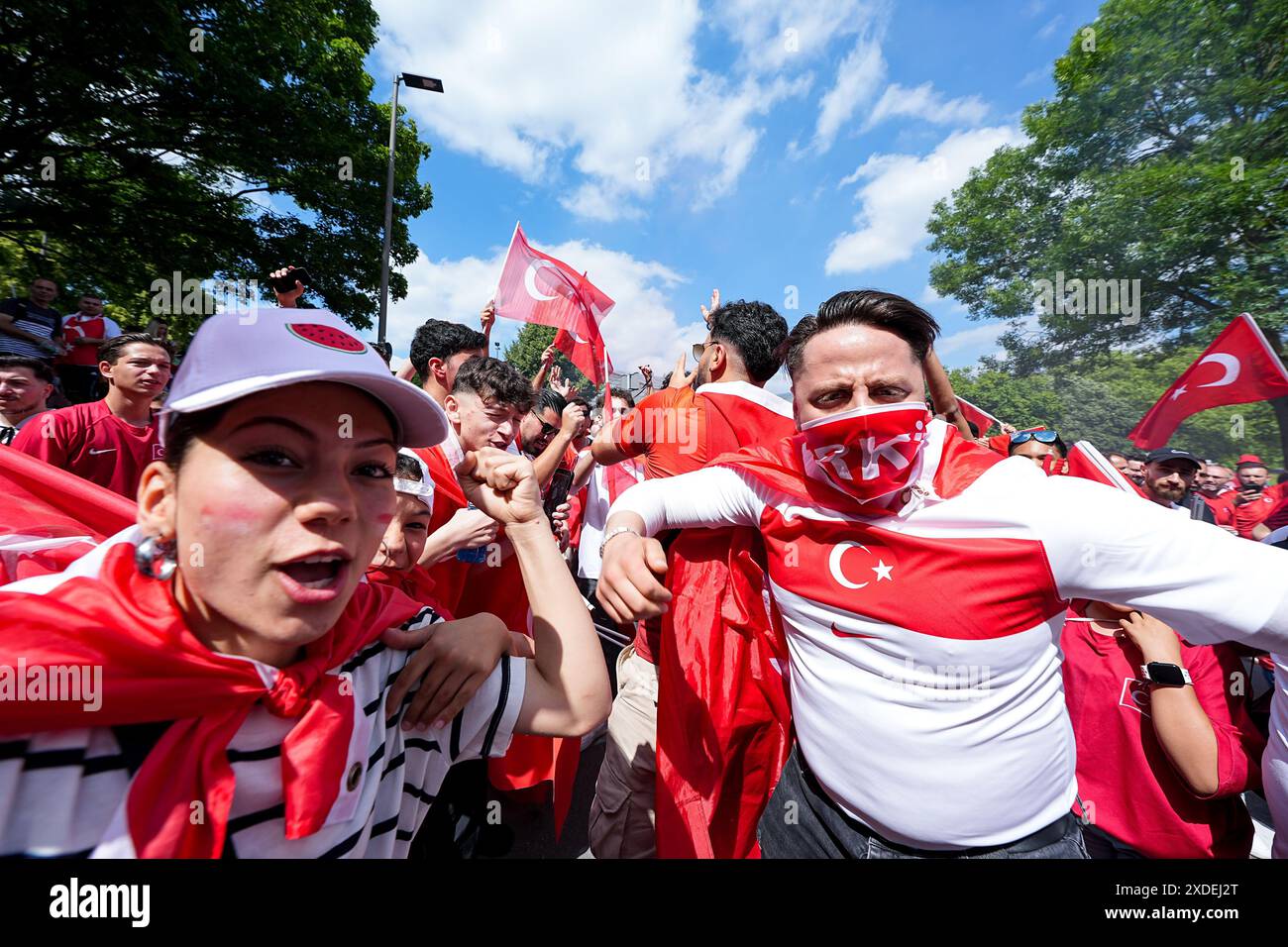 Dortmund, Germany, June 22th 2024: A huge crowd of fans of Turkiye ...