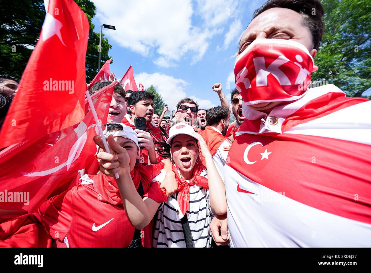 Dortmund, Germany, June 22th 2024: A huge crowd of fans of Turkiye ...