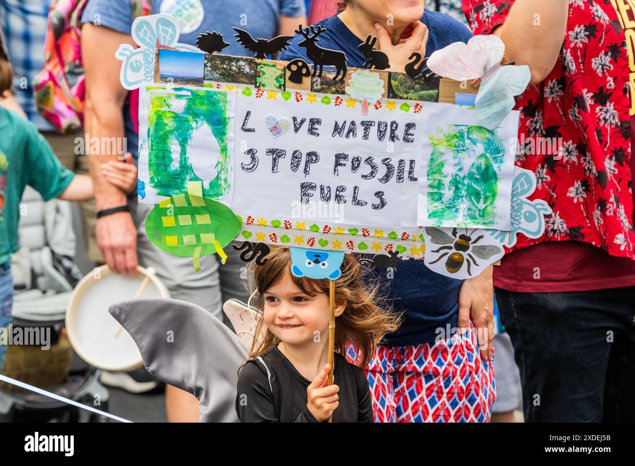 London, UK. 22nd June, 2024. Extinction Rebellion Restore Nature Now ...