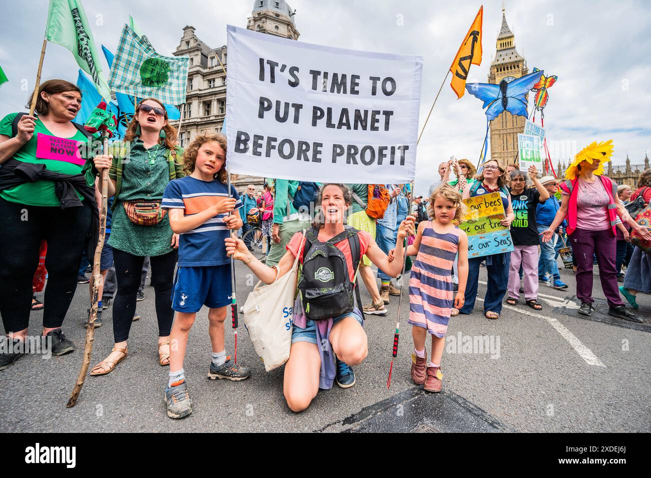 London, UK. 22 Jun 2024. The march arrives in parliament square ...