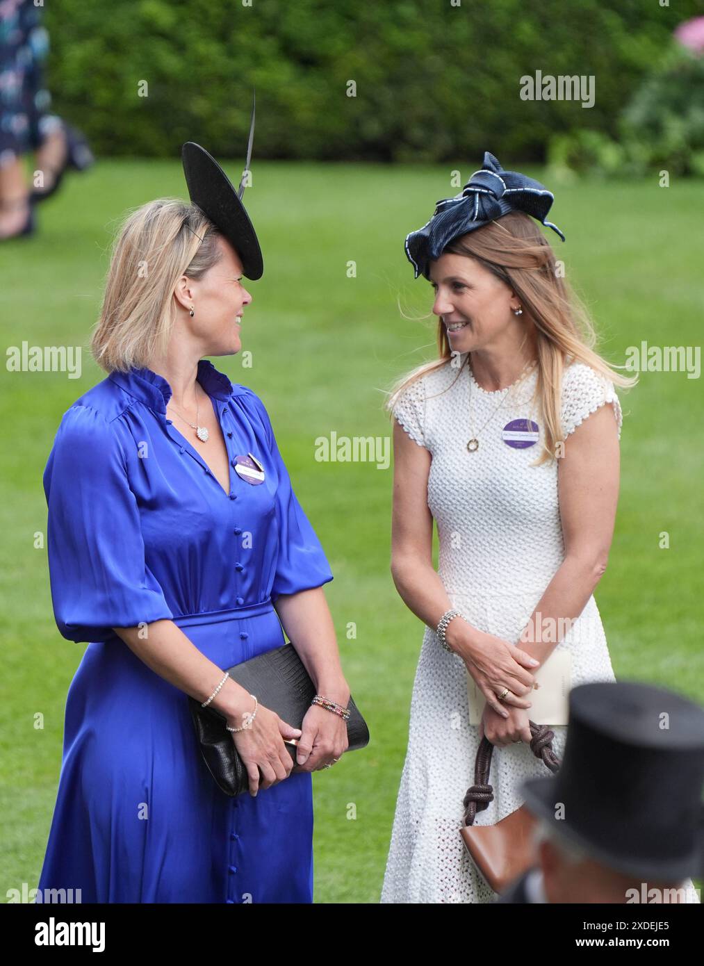 Mrs Dominic Spencer-Churchill (right) during day five of Royal Ascot at ...