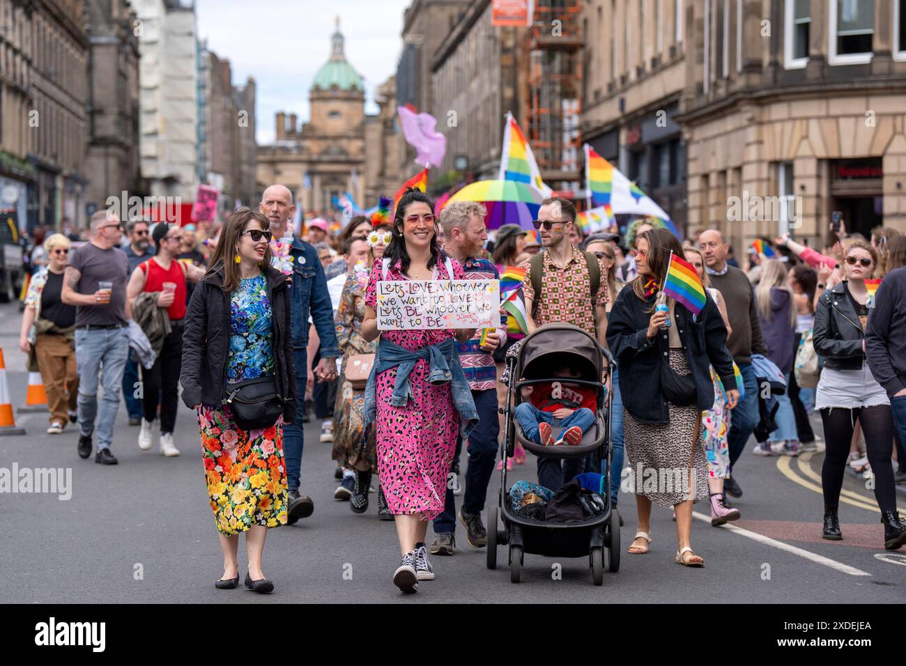 People take part in the Pride Edinburgh 2024 parade through Edinburgh ...