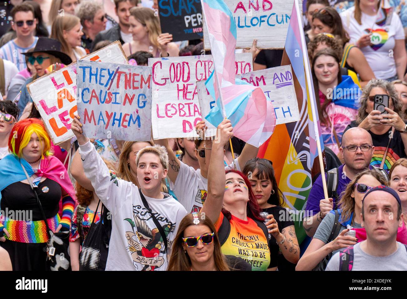 People take part in the Pride Edinburgh 2024 parade through Edinburgh ...