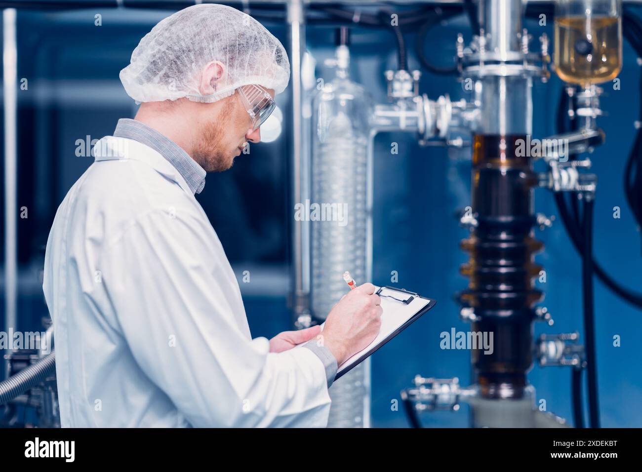 Scientist Medical Factory Staff Working in Science Lab. Medicine ...