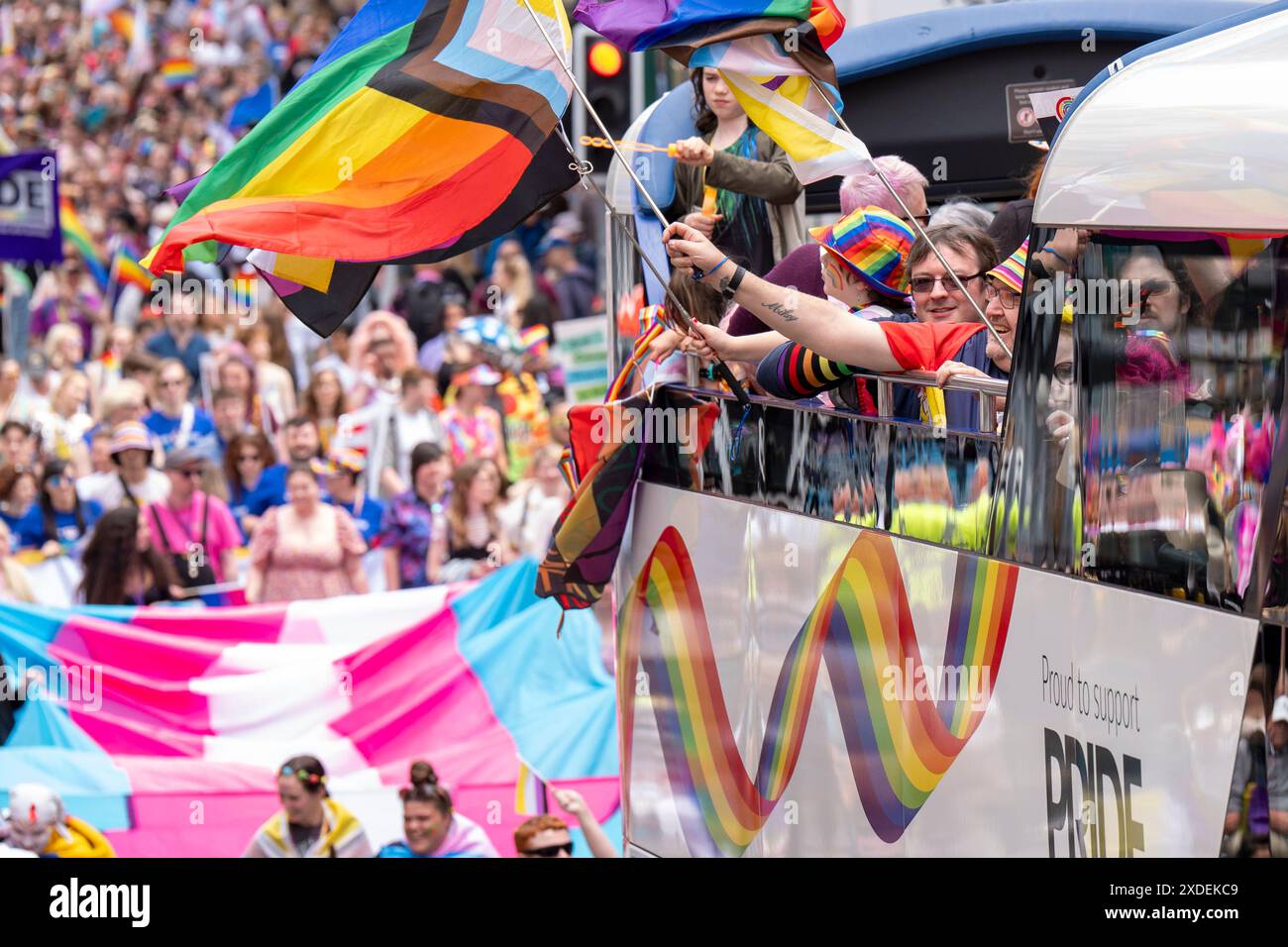 People take part in the Pride Edinburgh 2024 parade through Edinburgh ...