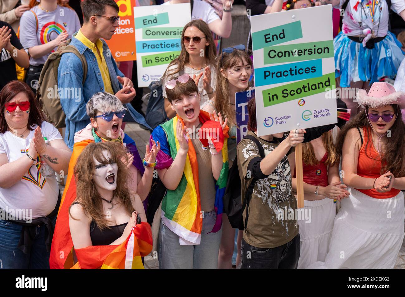 People take part in the Pride Edinburgh 2024 parade through Edinburgh ...
