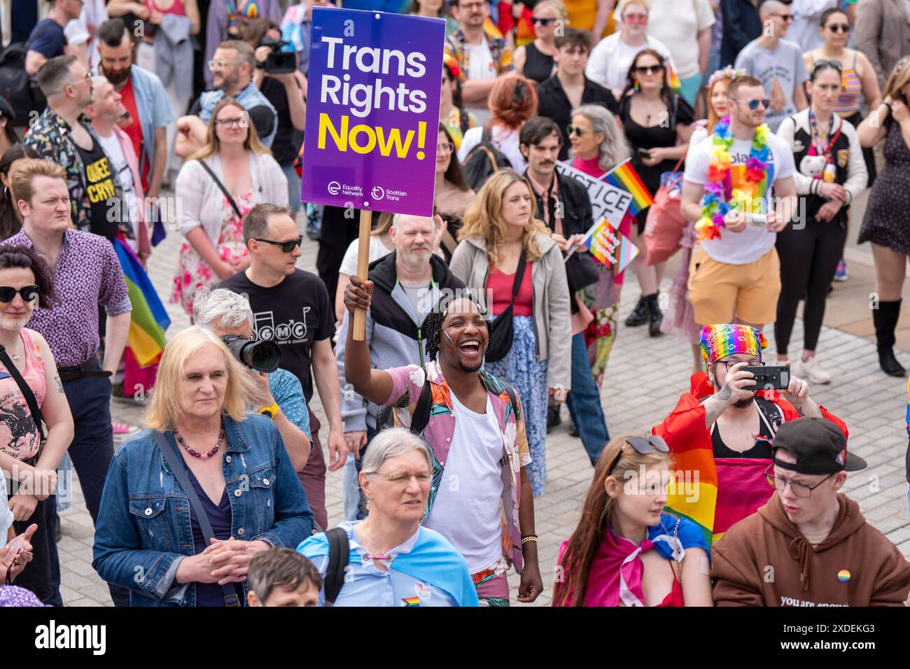 People take part in the Pride Edinburgh 2024 parade through Edinburgh ...