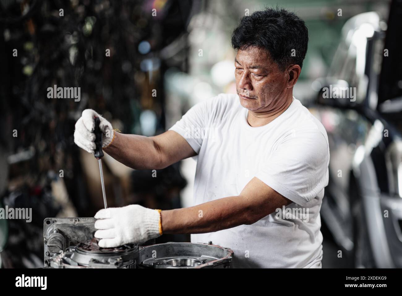 Mechanic at work car man hi-res stock photography and images - Alamy
