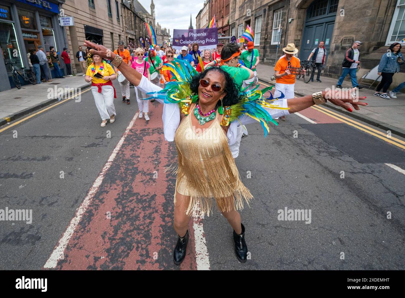 People take part in the Pride Edinburgh 2024 parade through Edinburgh ...