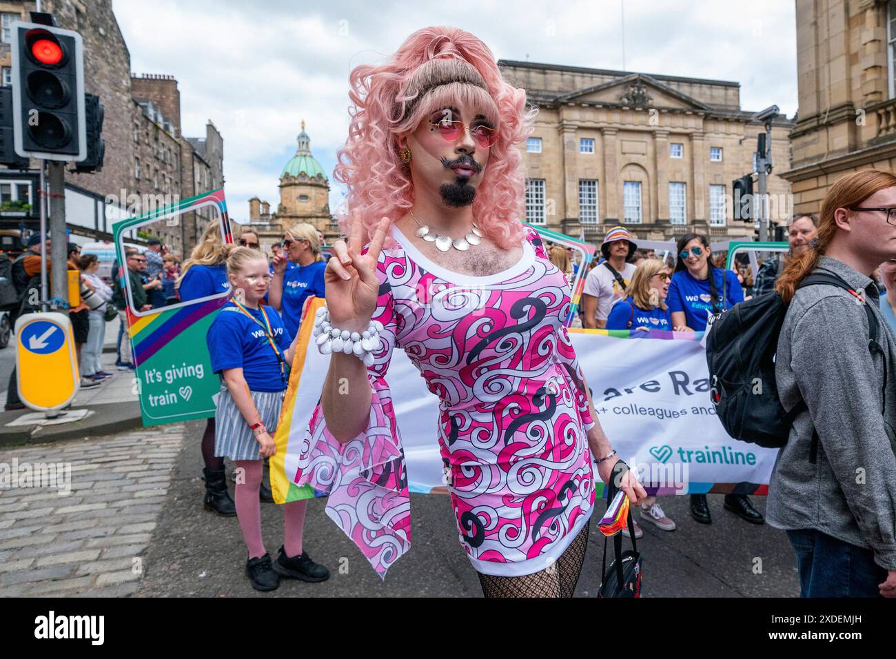 People take part in the Pride Edinburgh 2024 parade through Edinburgh ...