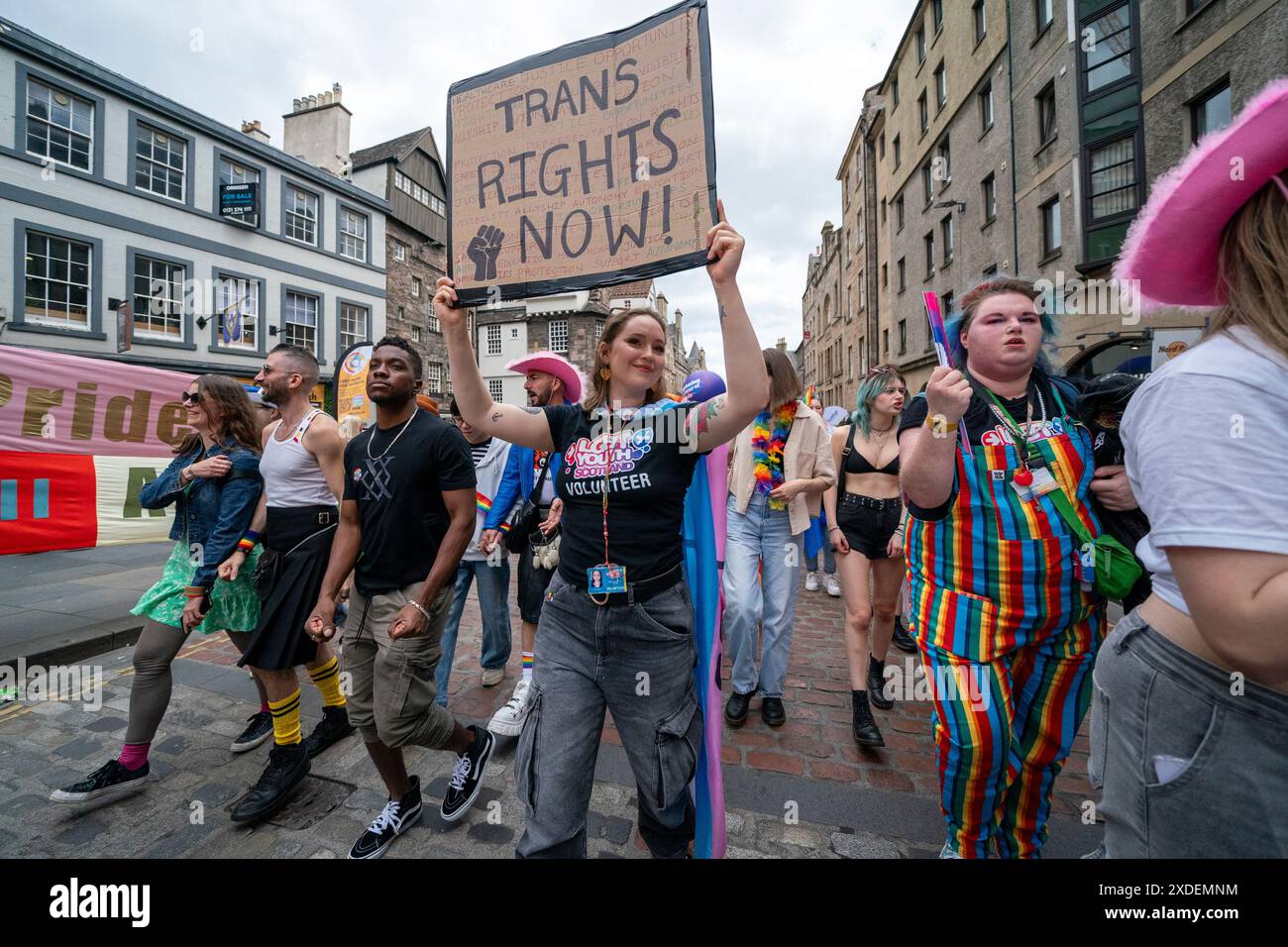 People take part in the Pride Edinburgh 2024 parade through Edinburgh ...