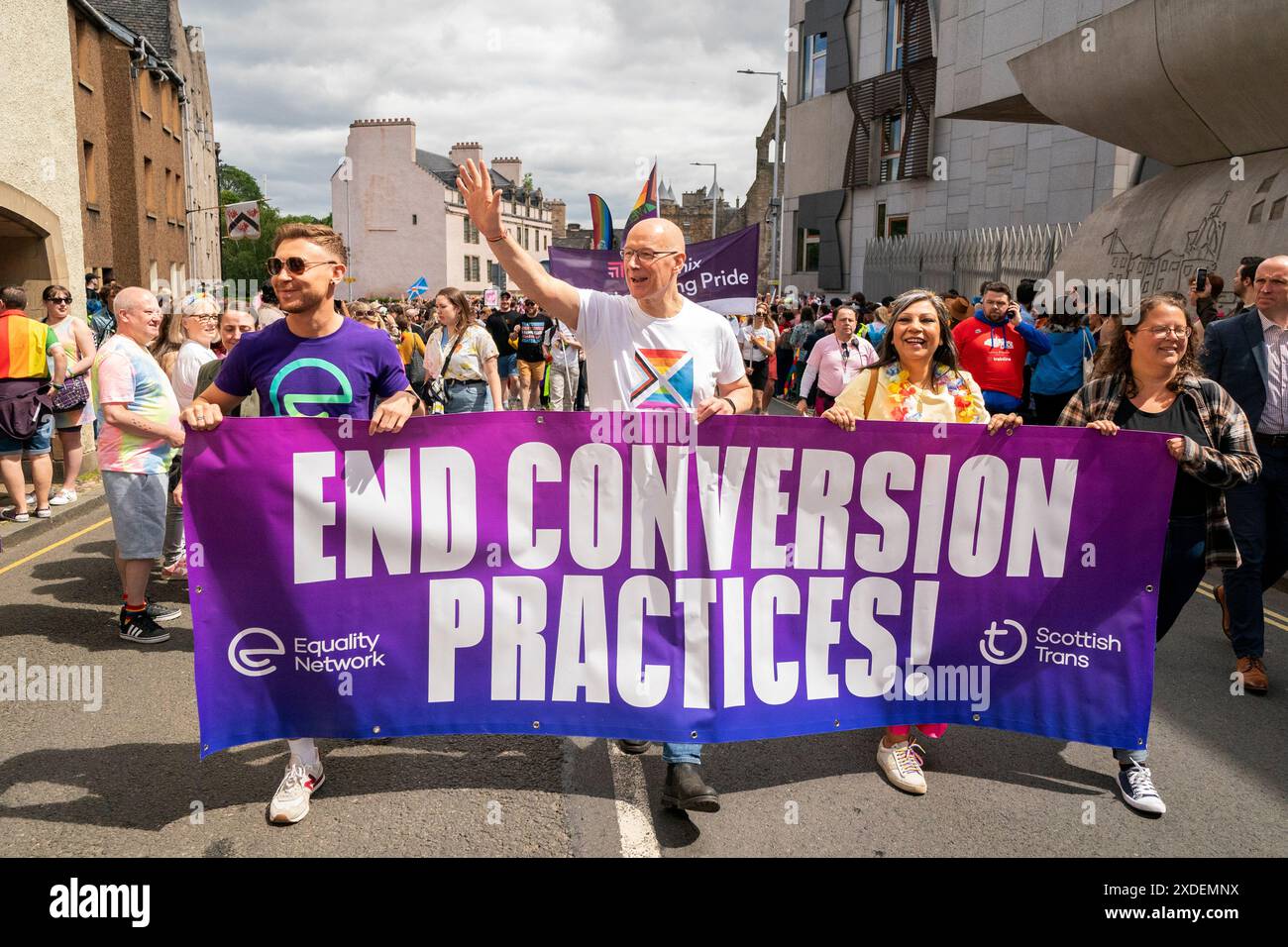 Scottish First Minister and SNP leader John Swinney joins the Pride ...