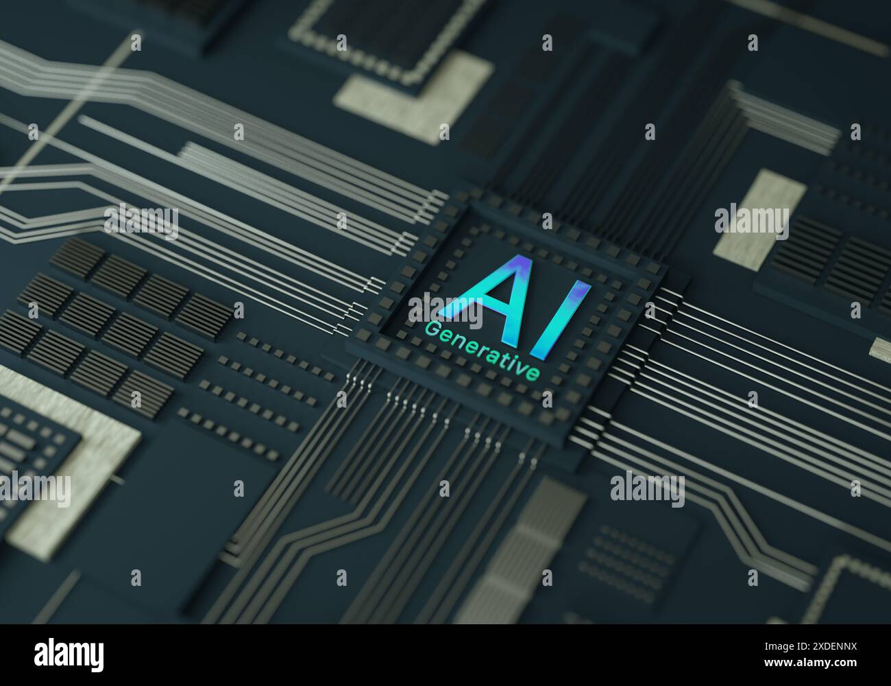 Artificial intelligence, data mining, deep learning. Futuristic Cyber ...