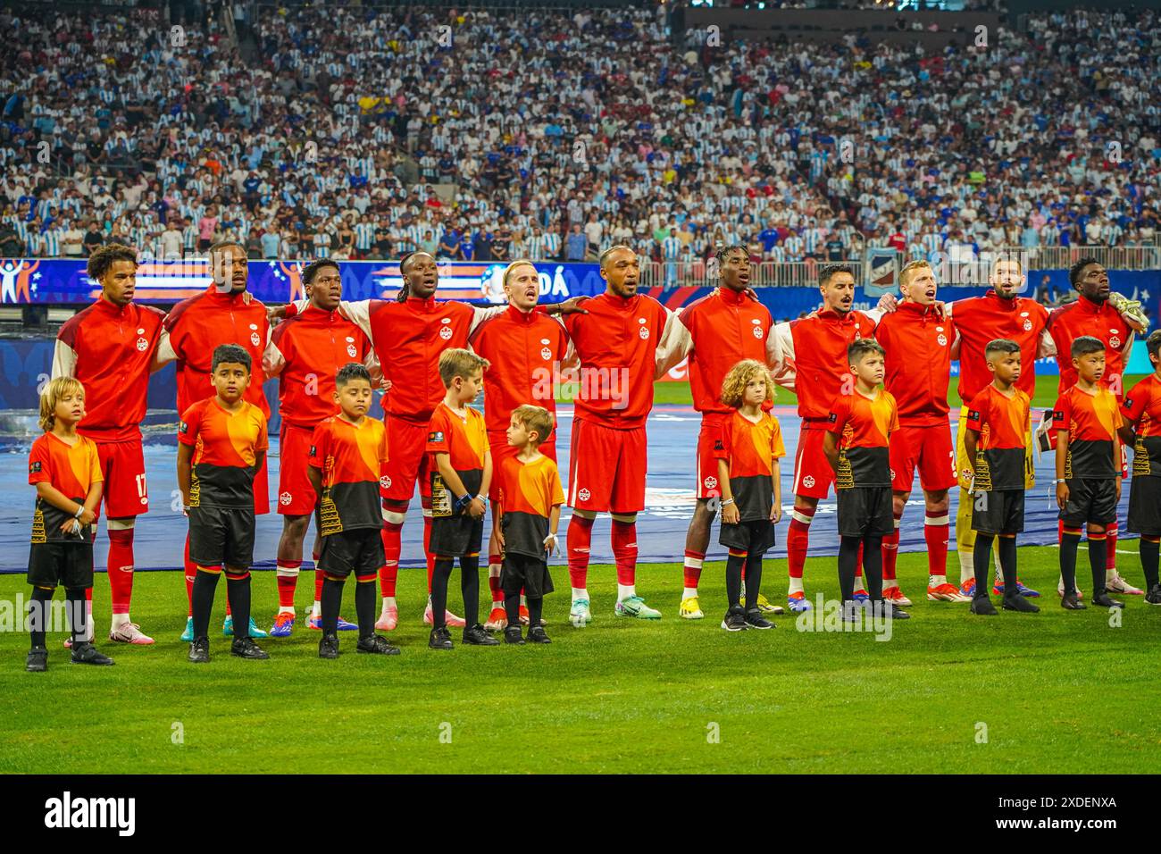 Atlanta, Georgia, USA, June 20, 2024, Canada's starting line up during ...