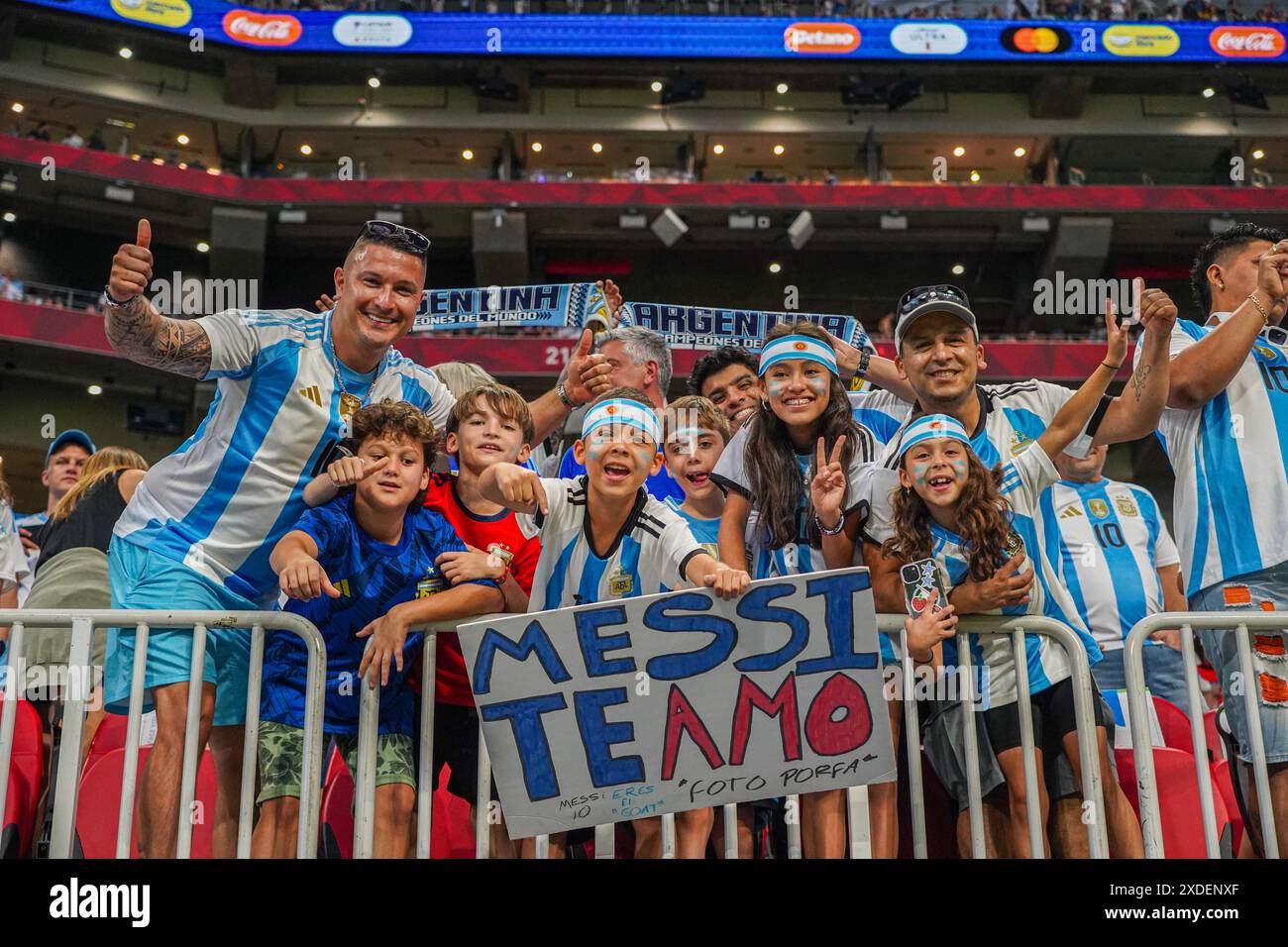 Atlanta, Georgia, USA, June 20, 2024, Argentina fans during the 2024 ...