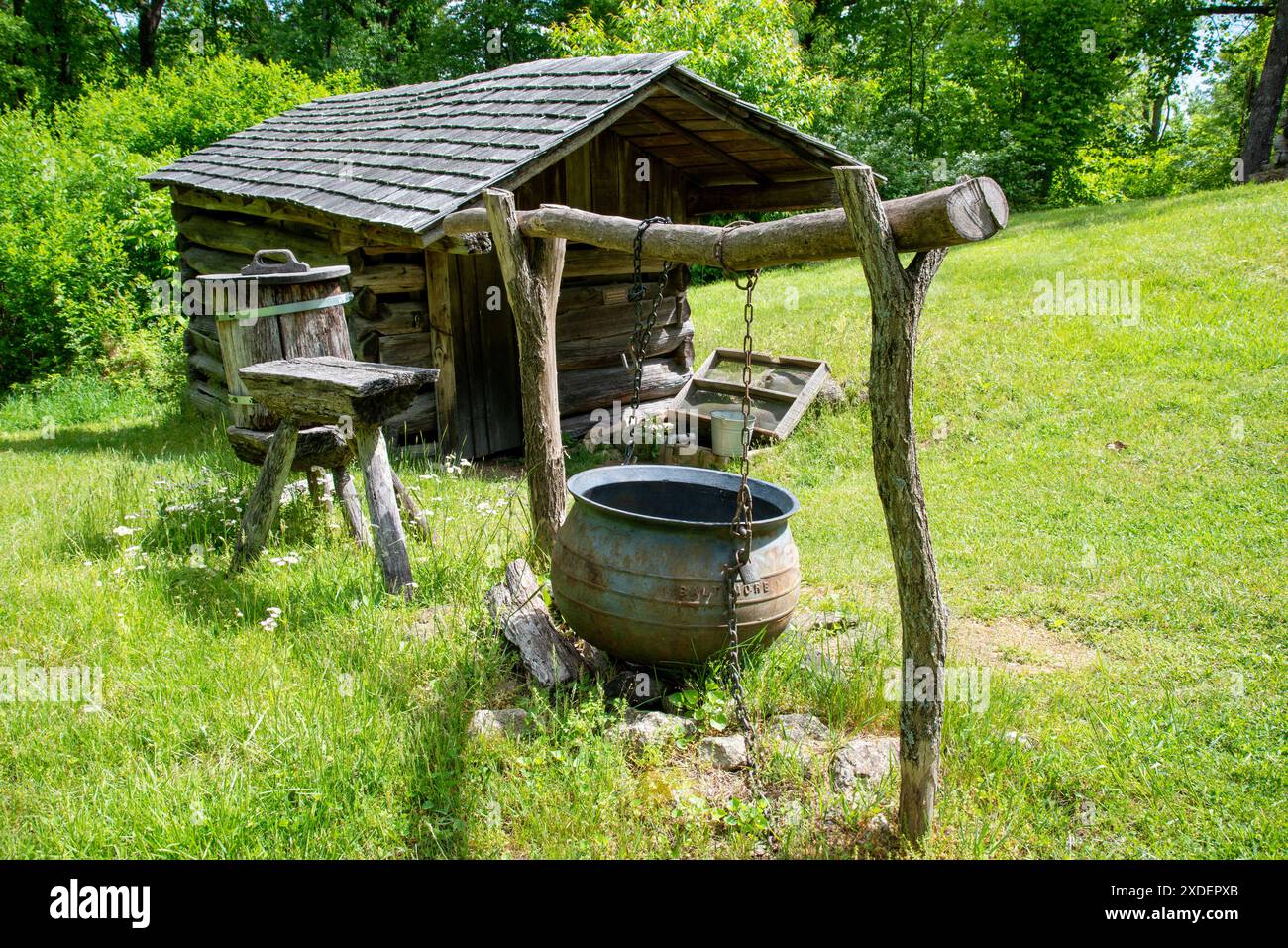 Johnson family homestead built in 1852. Blue Ridge Mountains, Virginia ...