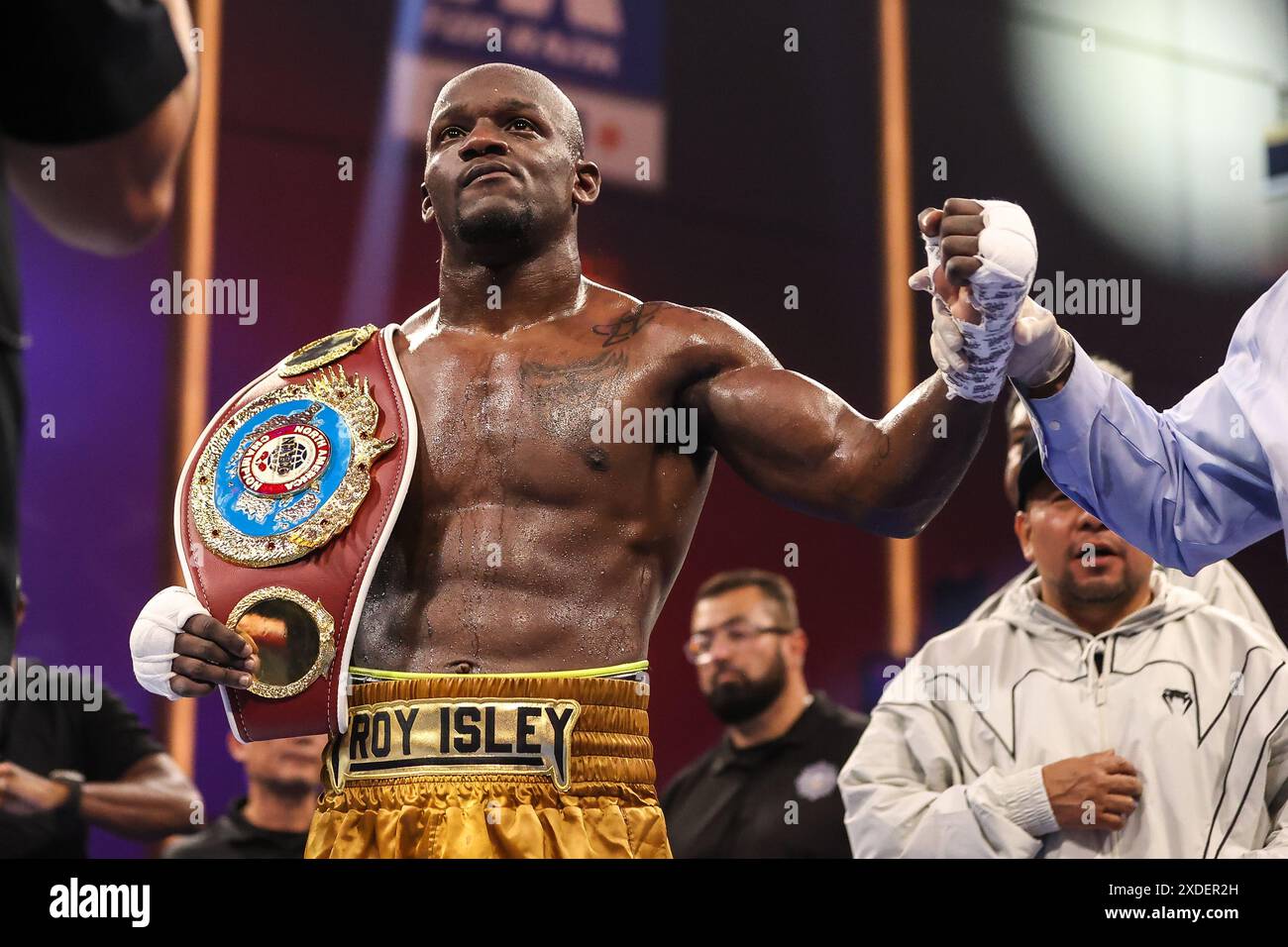 Las Vegas, NV, USA. 21st June, 2024. Troy Isley wins the NABO ...