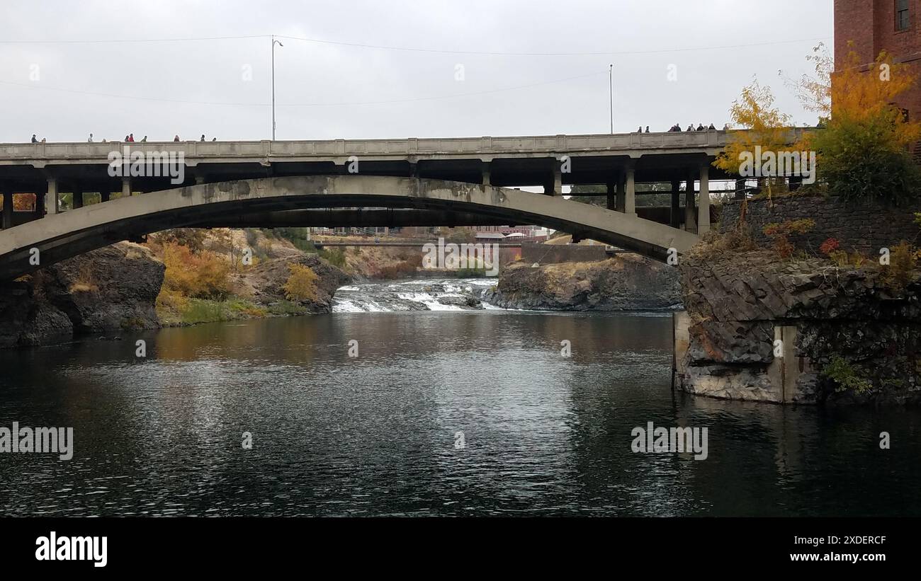 Bridge over spokane river in hi-res stock photography and images - Alamy