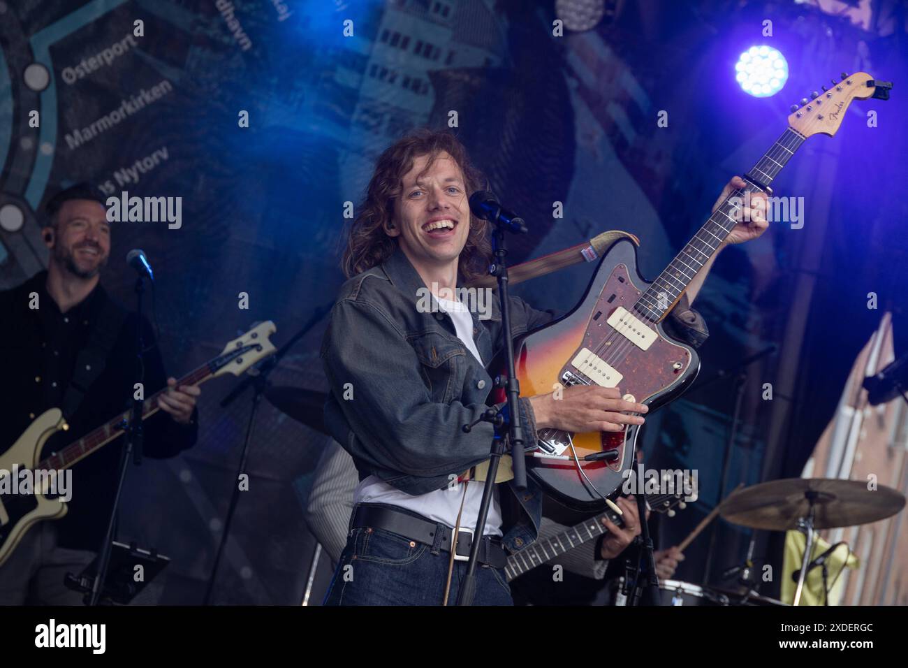 Carl Emil Petersen perform on the stage during an extension of the M4 ...
