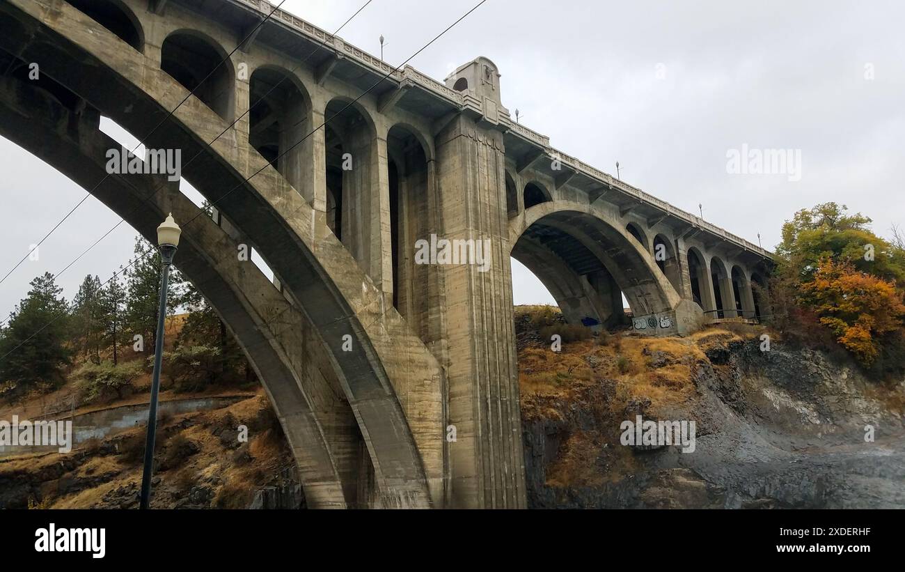 Bridge in downtown Spokane Washington Stock Photo - Alamy