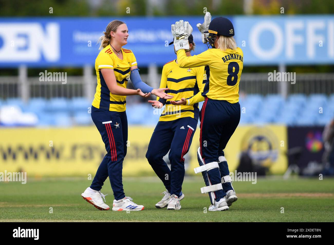Derby, UK. 22 June 2024. Matilda Corteen-Coleman (left) and Georgia ...