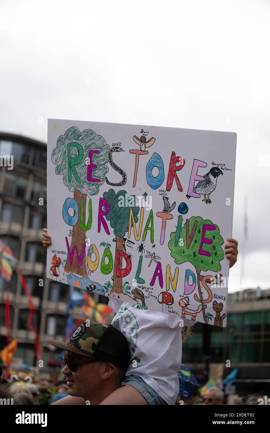 Restore Nature Now march. The march calls for urgent political action ...