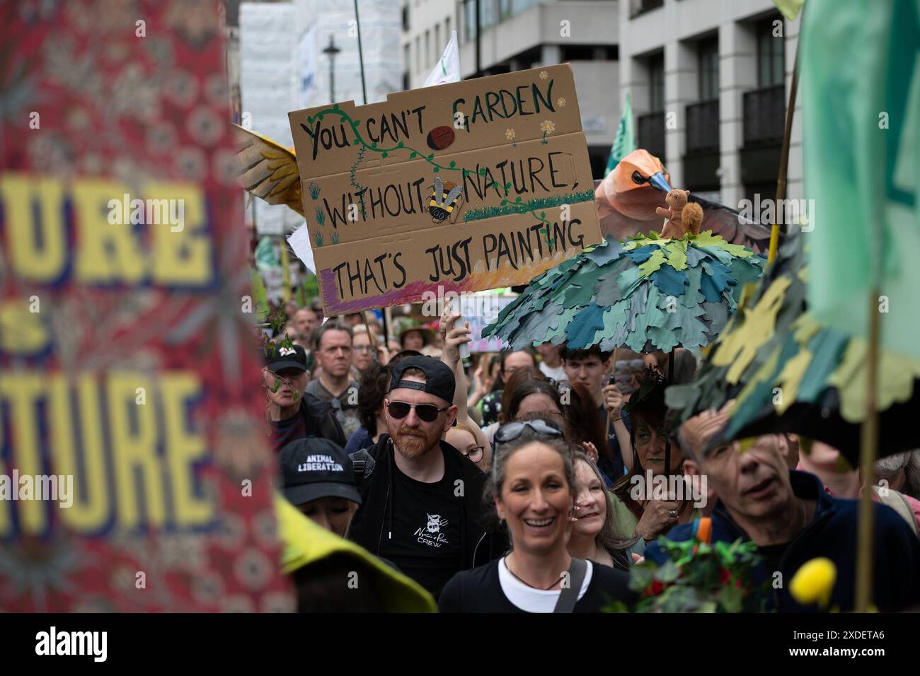 Restore Nature Now march. The march calls for urgent political action ...