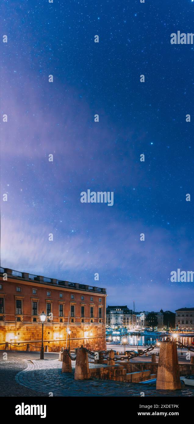 Stockholm, Sweden. Slottsbacken In Old Town Gamla Stan. Famous Popular ...