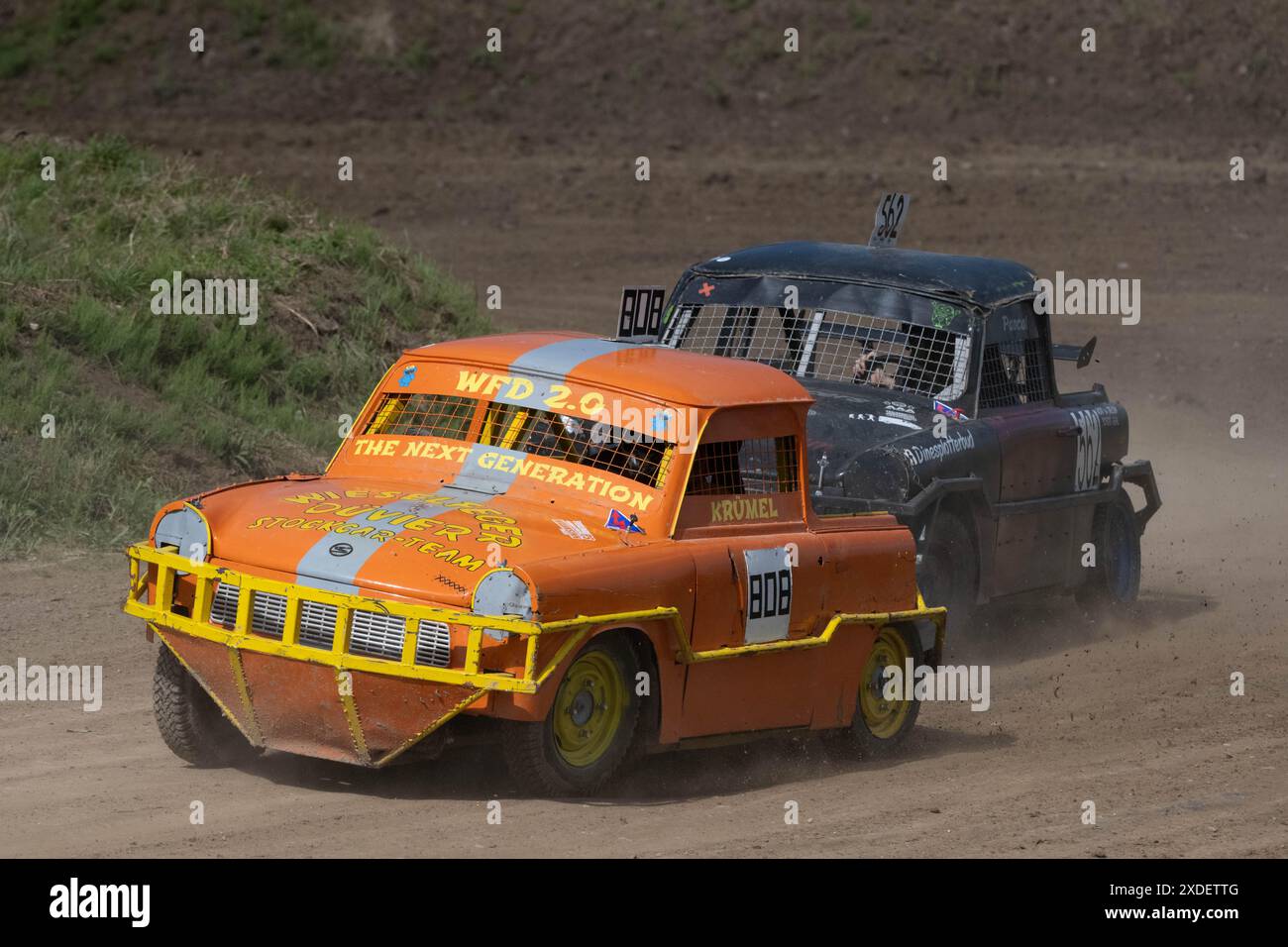 Grimmen, Germany. 22nd June, 2024. A converted Trabant drives on the ...