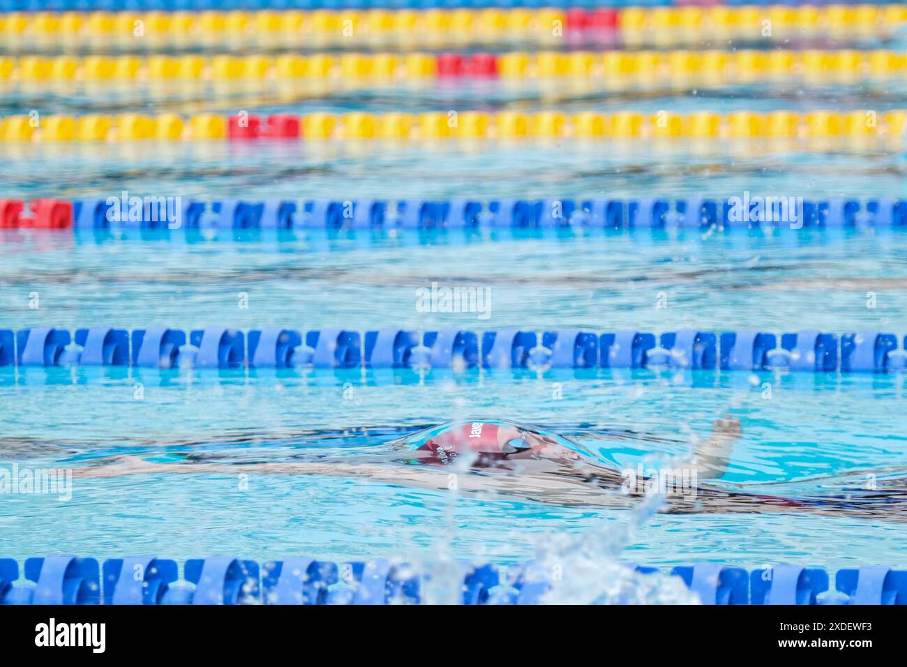 Anna De Boni of Italy in action during the women's 50 metres backstroke ...