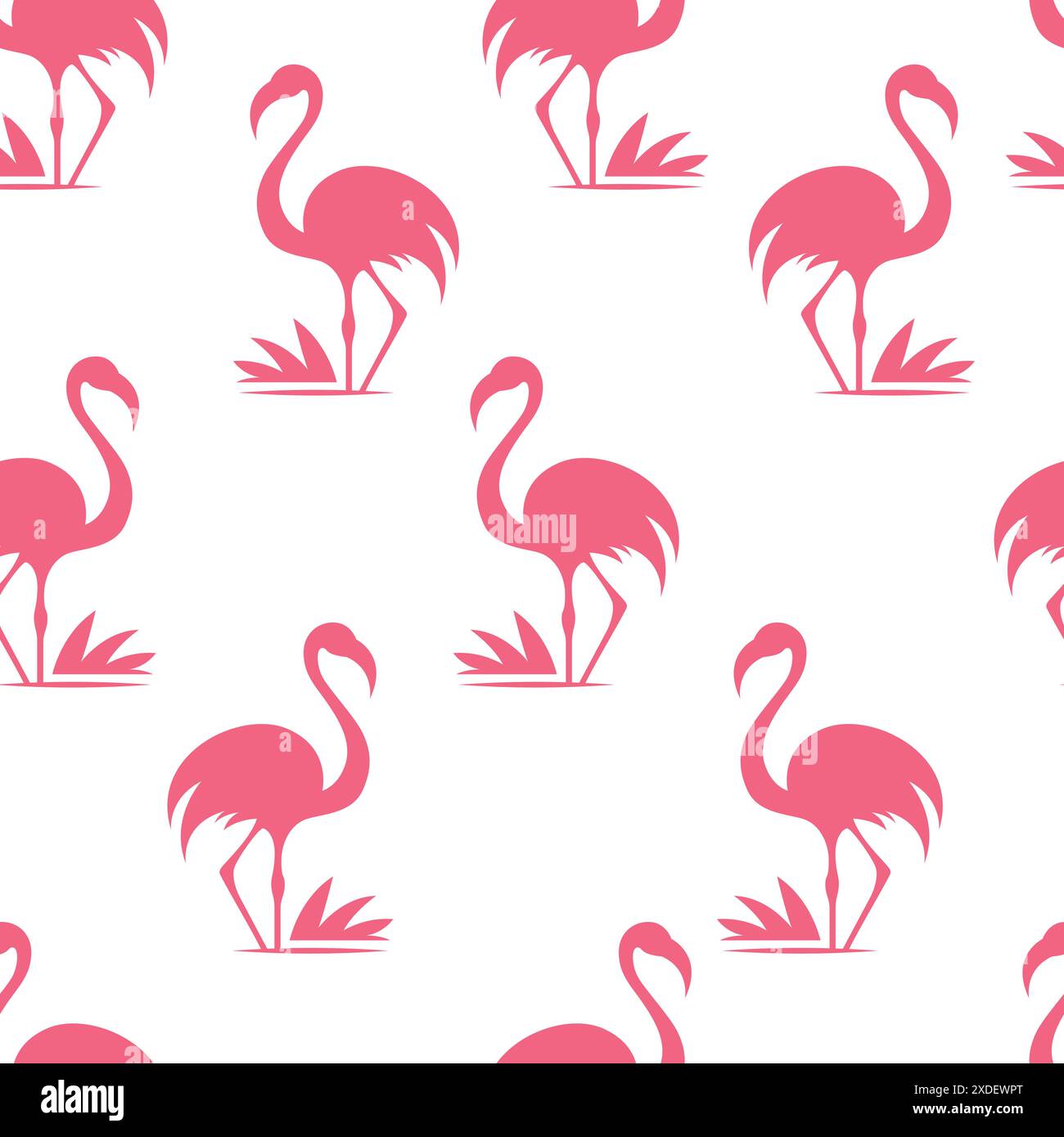Simple modern vector pattern design featuring flamingos on a ...