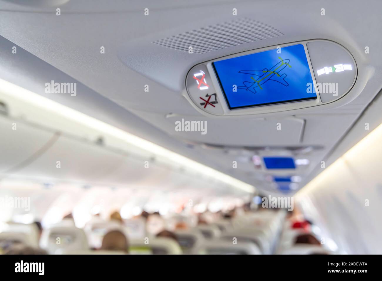 An Bord eines Flugzeugs vom Typ Airbus A220-300 der Fluggesellschaft ...