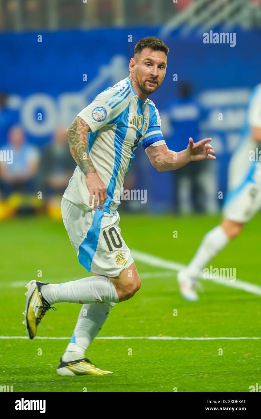 Atlanta, Georgia, USA, June 20, 2024, Argentina forward Lionel Messi ...