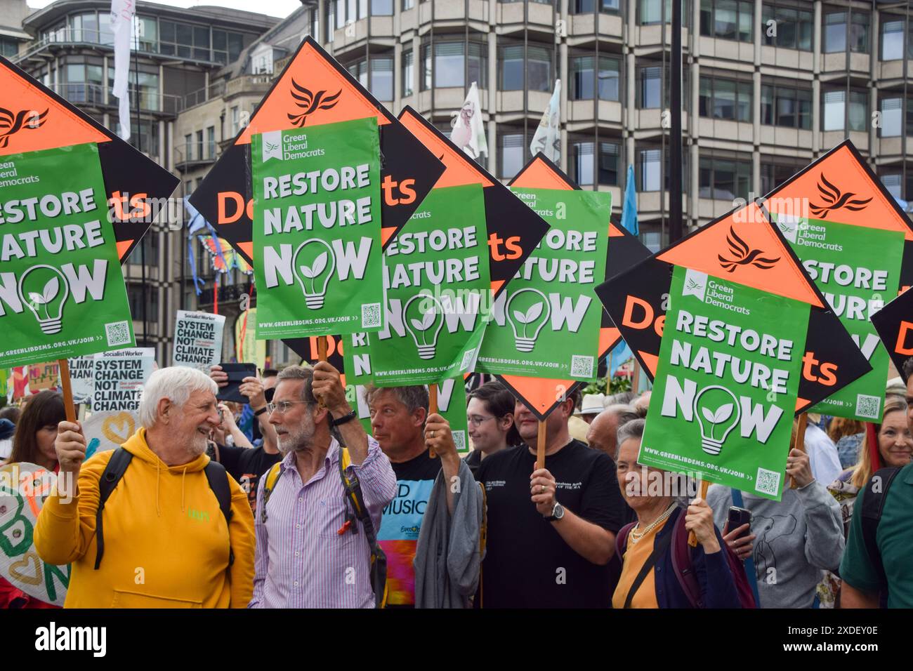London, UK. 22nd June 2024. Green Liberal Democrats at the Restore ...