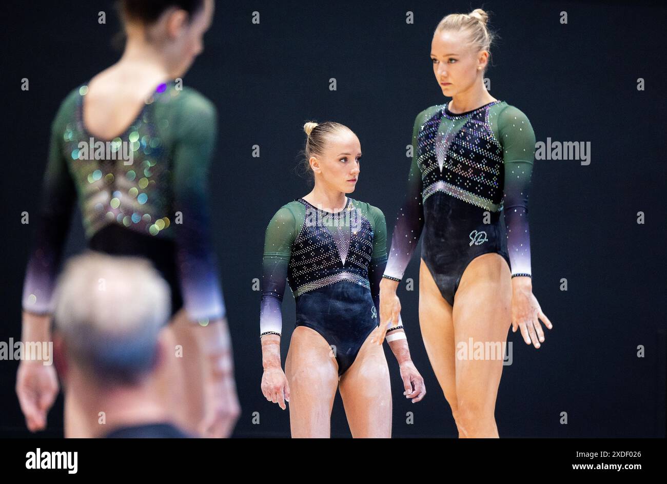 ROTTERDAM - Sanne Wevers (middle), Lieke Wevers and Naomi Visser during ...