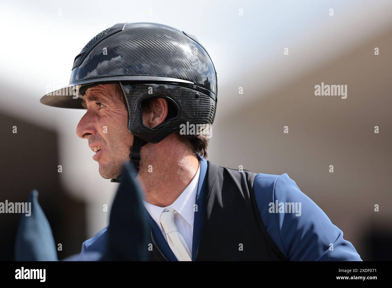 Paris, France. 22nd June, 2024. Julien Gonin of France with Caprice de ...