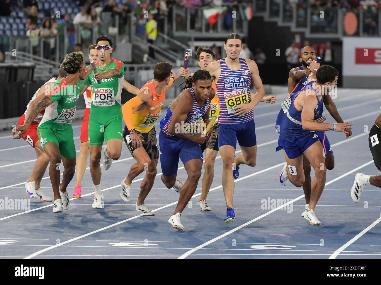 Alex Haydock-Wilson of Great Britain competing in the men’s 4x400m ...