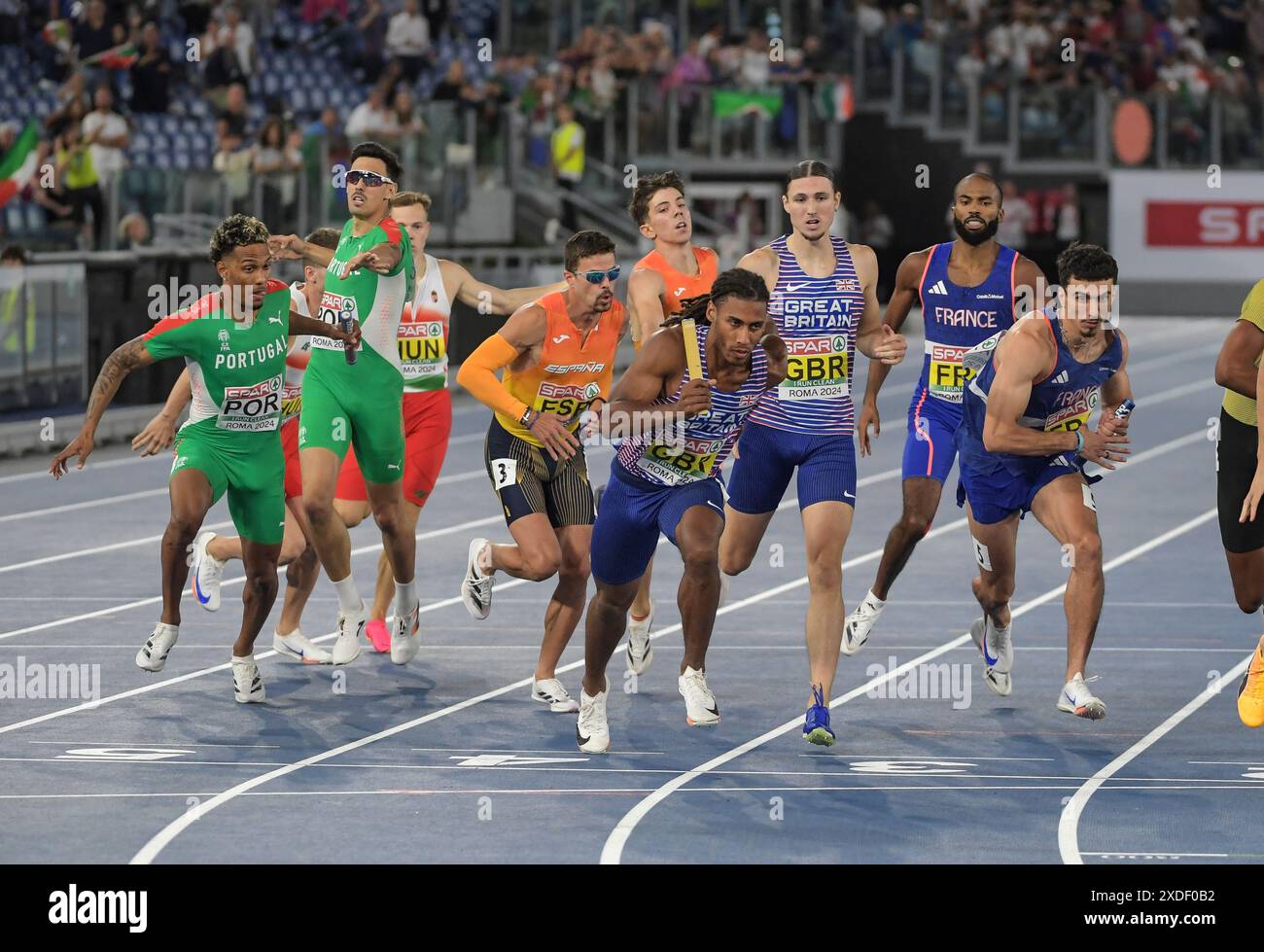 Alex Haydock-Wilson of Great Britain competing in the men’s 4x400m ...