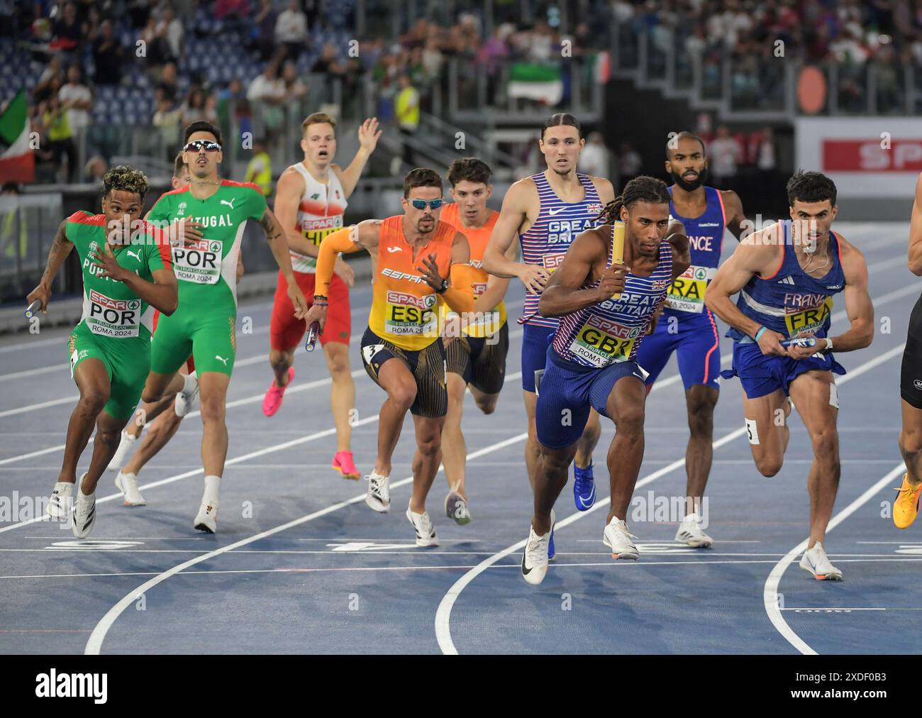 Alex Haydock-Wilson of Great Britain competing in the men’s 4x400m ...
