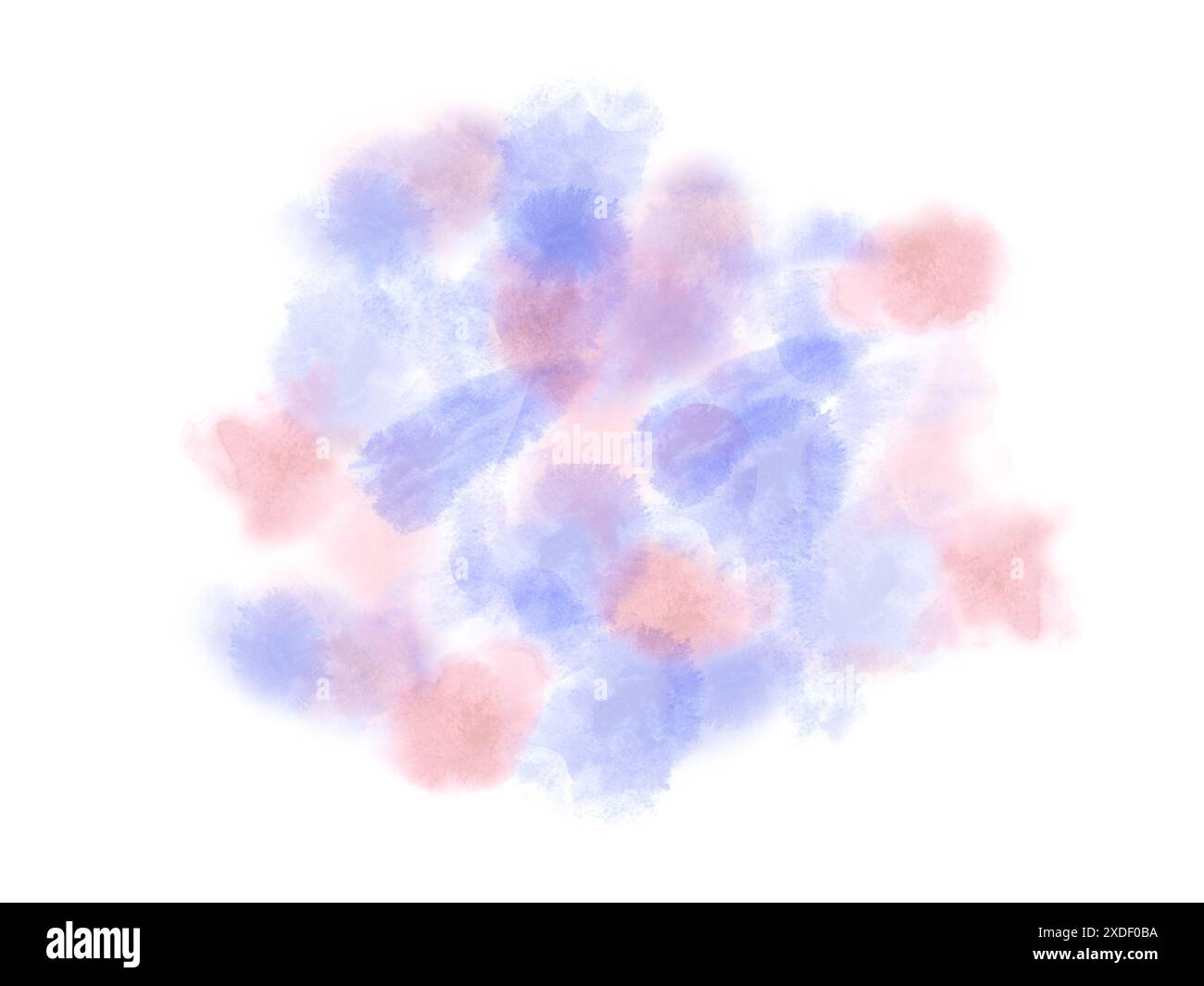 Blue and red watercolor splashes. Modern piece with vibrant colors ...