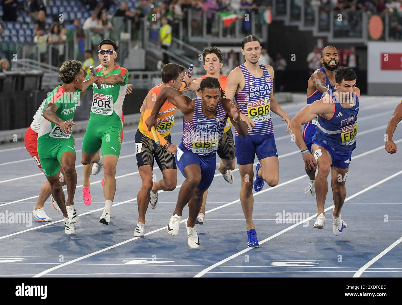 Alex Haydock-Wilson of Great Britain competing in the men’s 4x400m ...