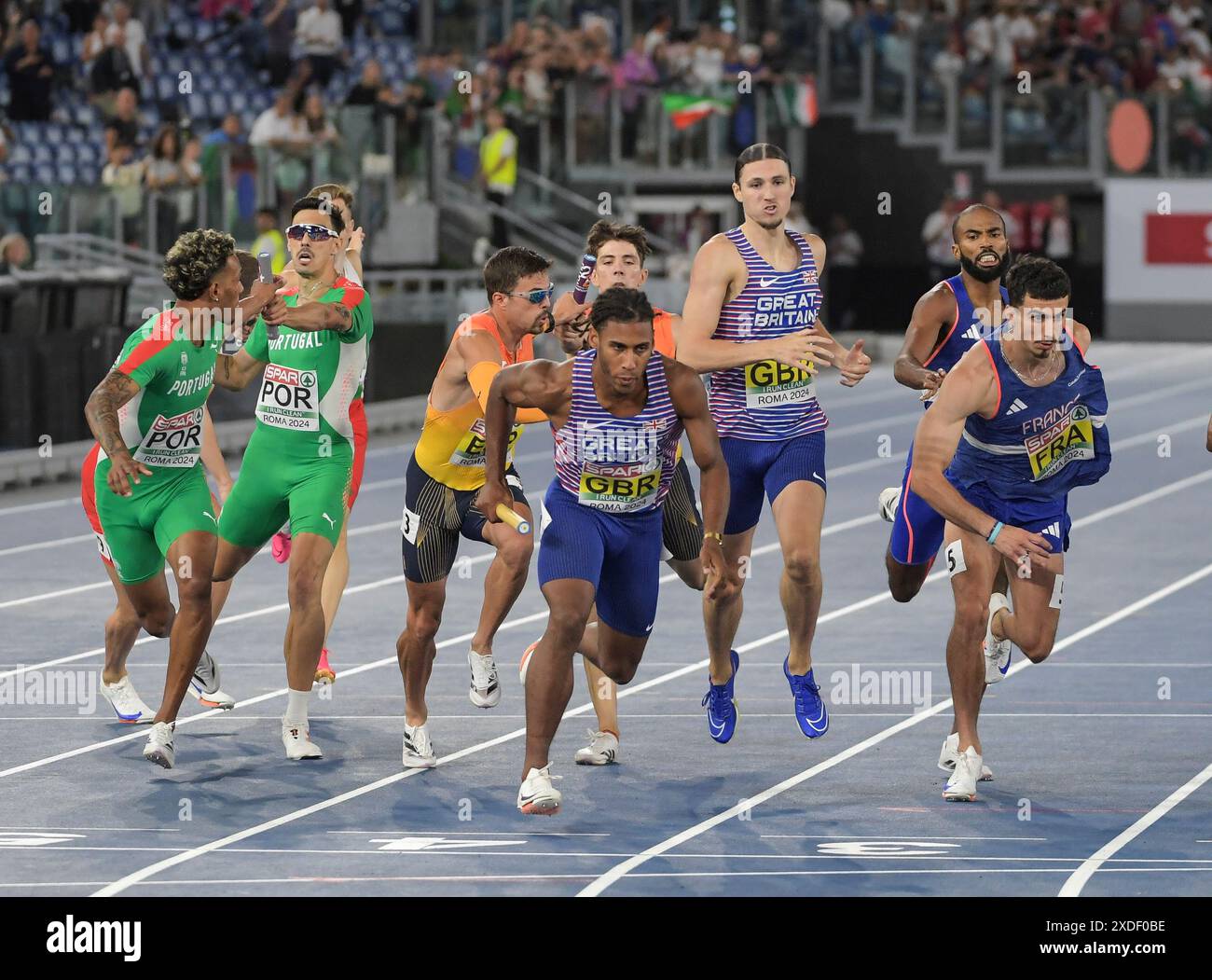 Alex Haydock-Wilson of Great Britain competing in the men’s 4x400m ...