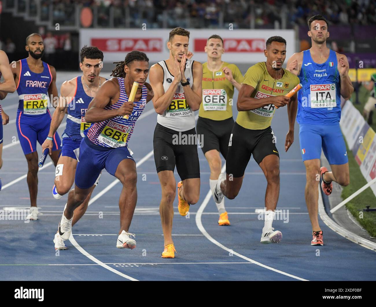 Alex Haydock-Wilson of Great Britain competing in the men’s 4x400m ...