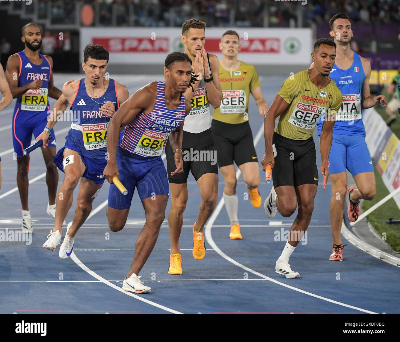 Alex Haydock-Wilson of Great Britain competing in the men’s 4x400m ...