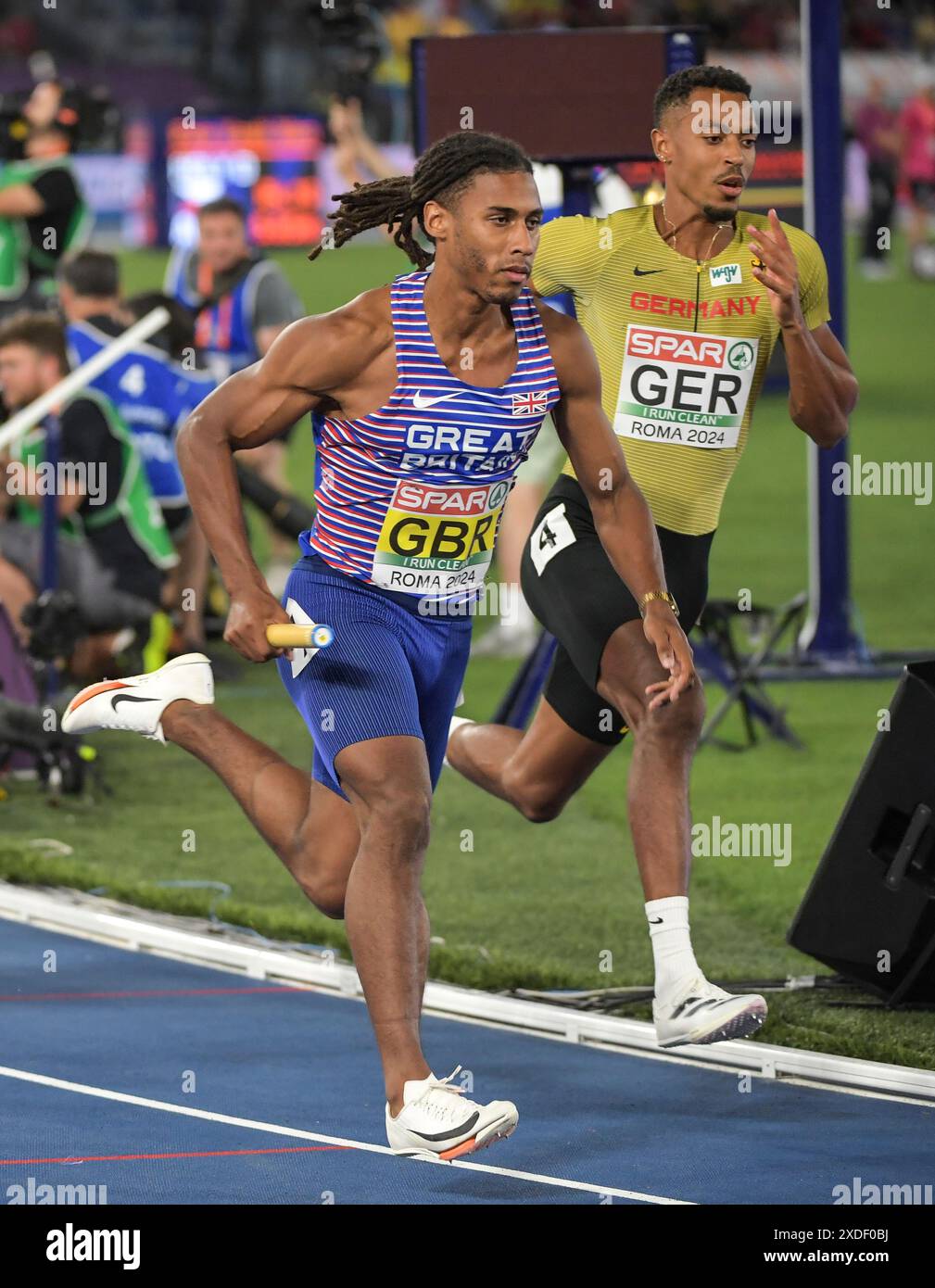 Alex Haydock-Wilson of Great Britain competing in the men’s 4x400m ...