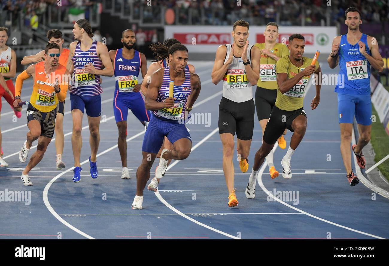 Alex Haydock-Wilson of Great Britain competing in the men’s 4x400m ...